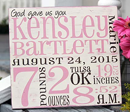 10 Birth Stats Sign Ideas To Celebrate Your Child's Birth With